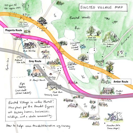 A walk around the village map – Binsted Oaks